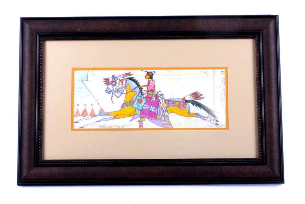 "Prairie Rose" Ledger Art Print By George Flett