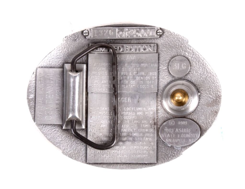 Montana Centennial Logger Belt Buckle