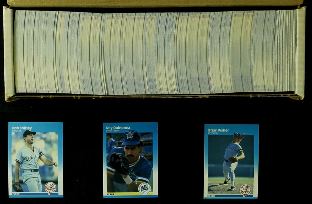 Lot of (3) Baseball Cards Complete Sets with 1986 Fleer, 1987 Fleer ...