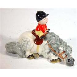 Hand painted Beswick Norman Thelwell 'Kick Start', little girl on her pony…