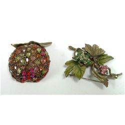 Vintage costume pair of Jay Strongwater pins