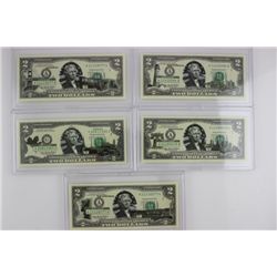 State Colorized Two Dollar Bill Collection