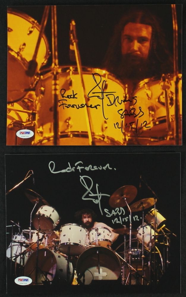 Lot of (2) Bill Ward Signed Black Sabbath 8x10 Photos Inscribed "Rock ...
