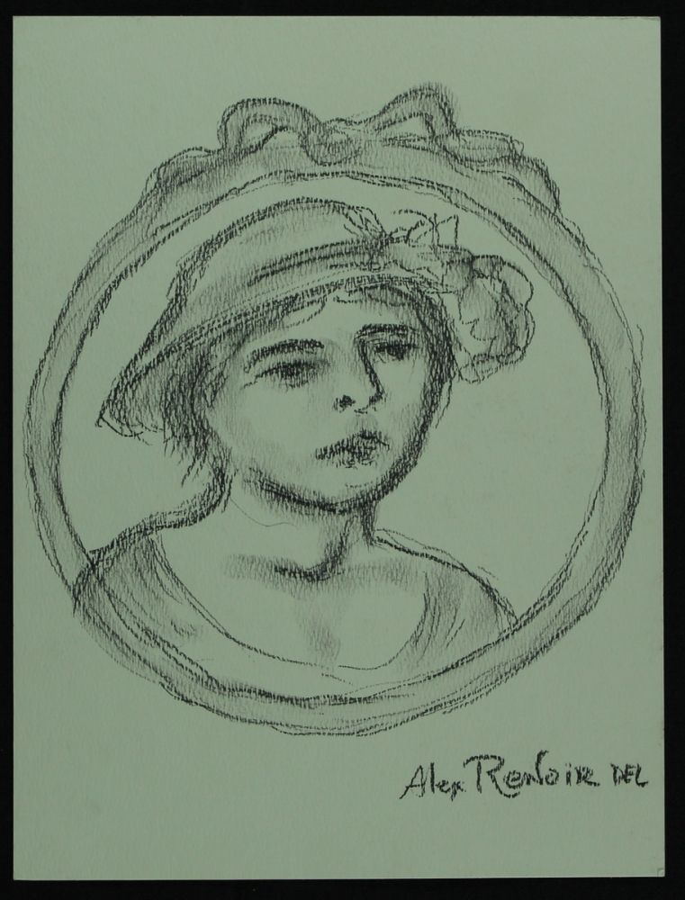 Alexandre Renoir Signed Original 9x12 Charcoal Drawing Art ...