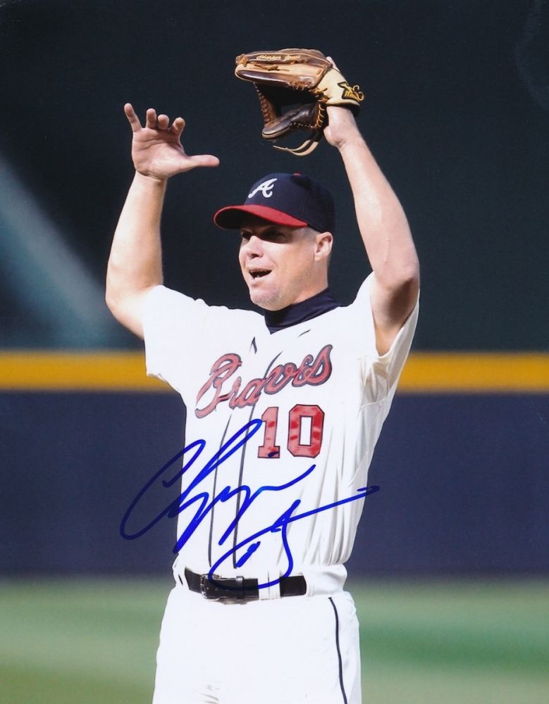 Chipper Jones Signed Braves 8x10 Photo (PA LOA)