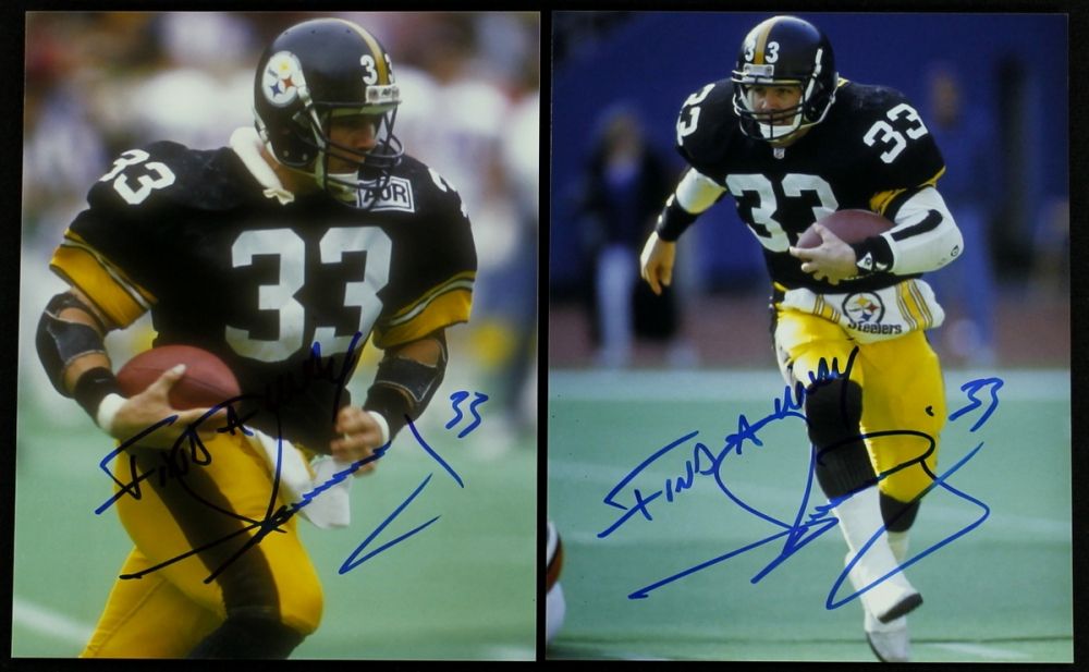 Lot of (2) Merril Hoge Signed Steelers 8x10 Photos Inscribed "Find A ...