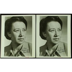 Lot of (2) Flora Robson Signed Vintage 8x10 Photos