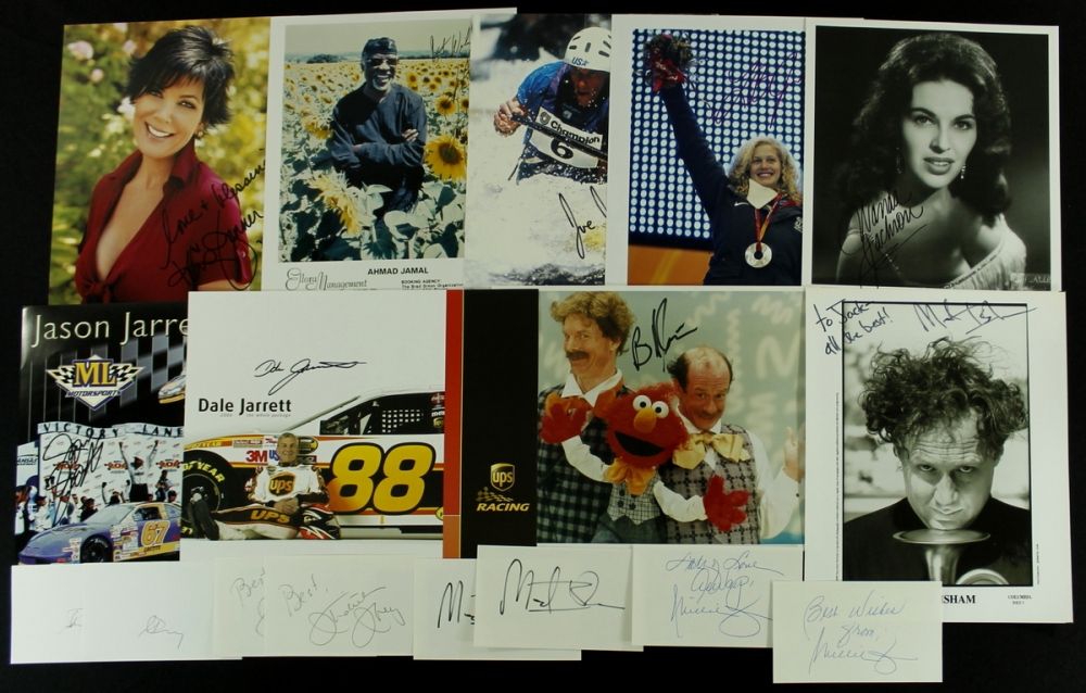 Lot of (52) Signed Memorabilia with Angie Akers, Dale Jarrett, Lindsey ...