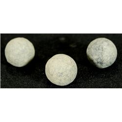 Lot of (3) Revolutionary War Era Brown Bess Musket Balls from 1860