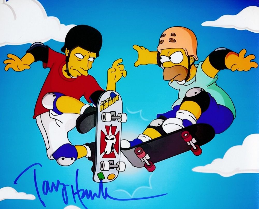 Tony Hawk Signed "The Simpsons" 8x10 Photo (PA LOA)