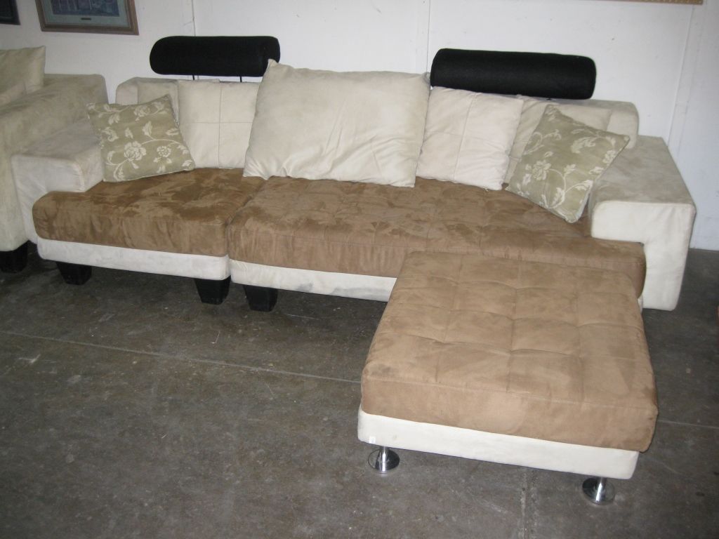 3 Piece Sectional Pillow Back Couch Removable Cov