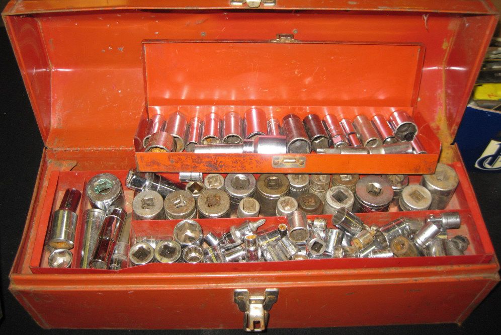 Red Dayton Tool Box & Entire Contents