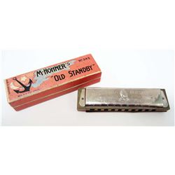 VINTAGE M HOHNER'S OLD STANDBY HARMONICA IN ORIG. BOX