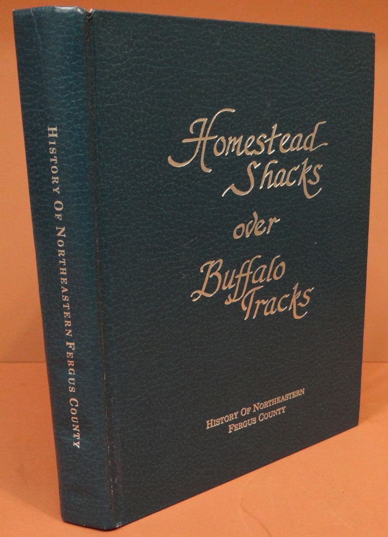 Homestead Shacks over Buffalo Tracks, Fergus County area, MT