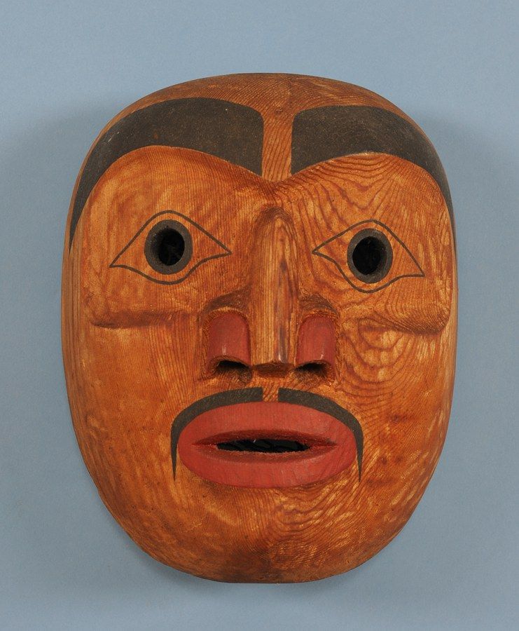 Human Face Dance Mask Carved For a Bella Coola Potlatch by Don Beans ...