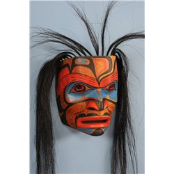 Tom Patterson Shaman Mask with Horsehair - Signed "Tom Patterson Shaman ...
