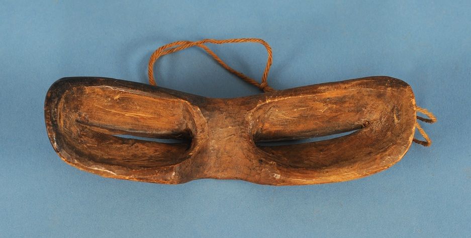 Inuit Carved Wooden Snow Goggles Fine Patina From the Lorne Balshine ...