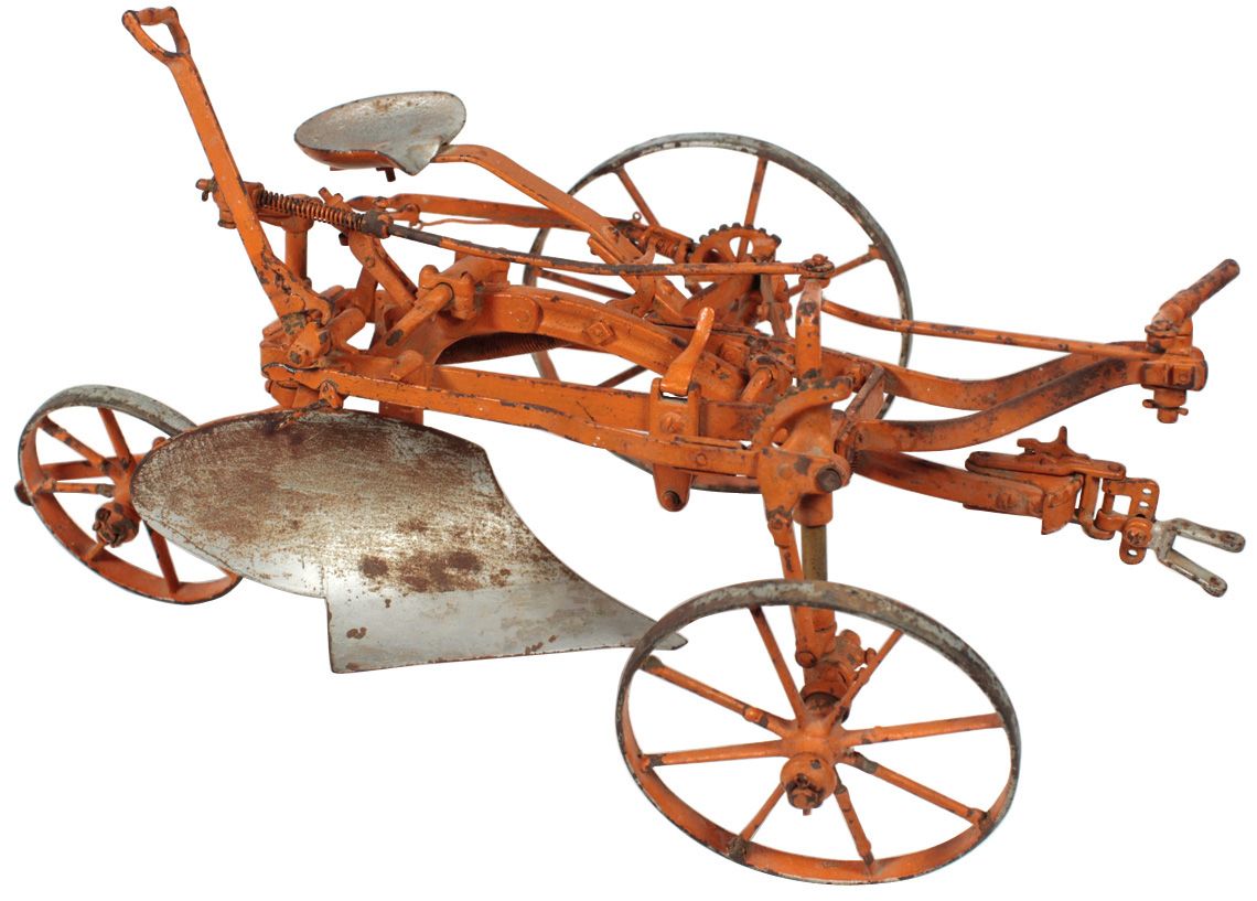 Salesman's sample plow, believed to be a John Deere Gilpin Sulky single ...