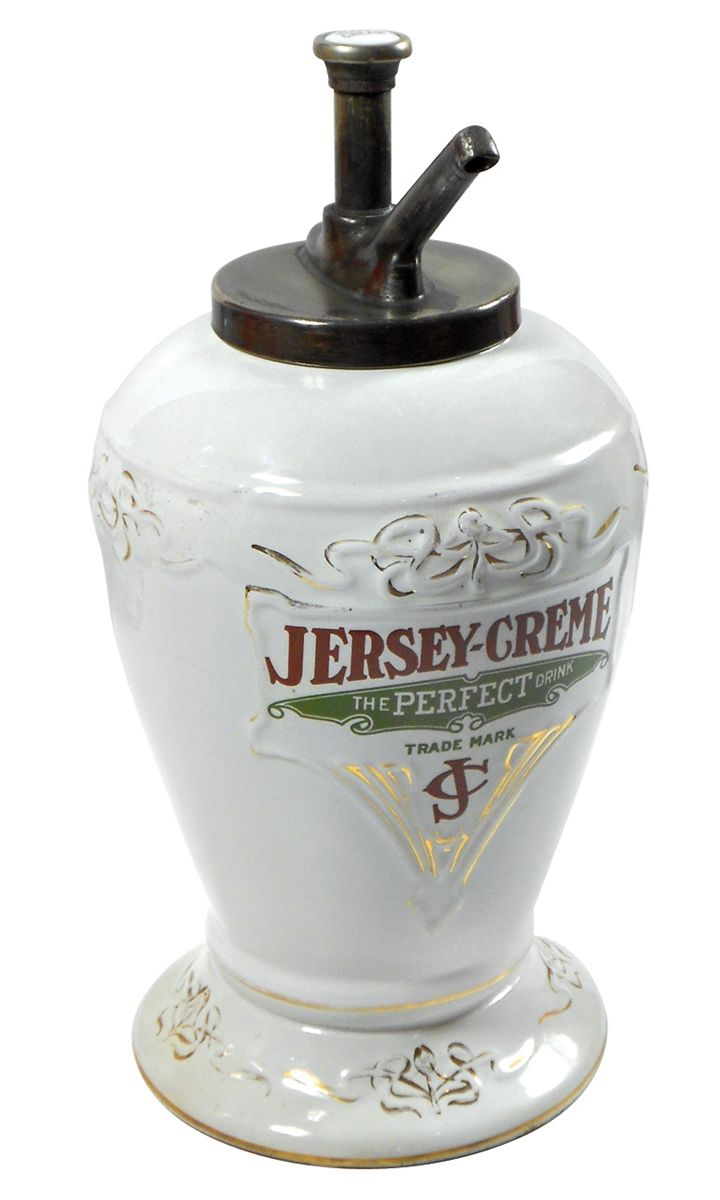Syrup dispenser, Jersey-Crème, The Perfect Drink, ceramic urn-shape ...