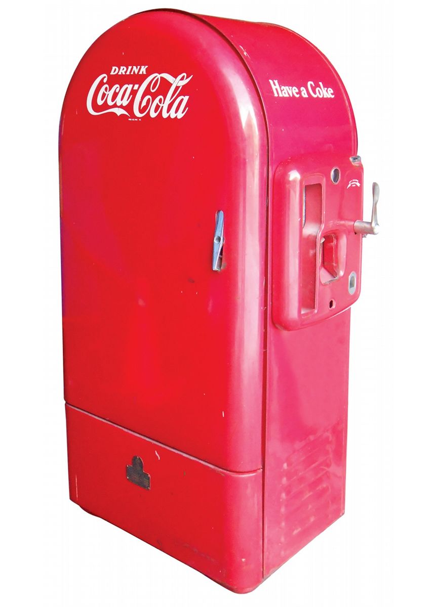 Coca-Cola machine, Jacobs 160 mailbox style, c.1950's, missing interior ...