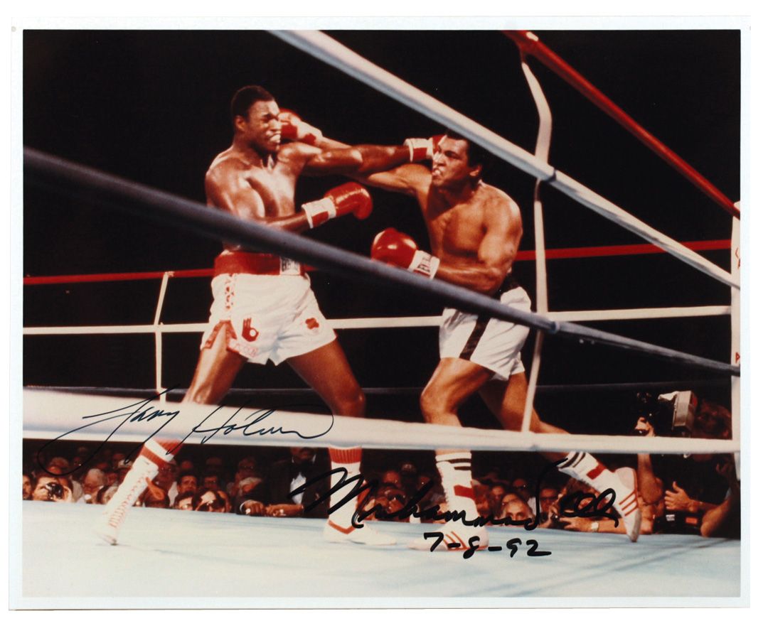 Sports, boxing, autographed photo, Muhammad Ali & Larry Holmes from ...