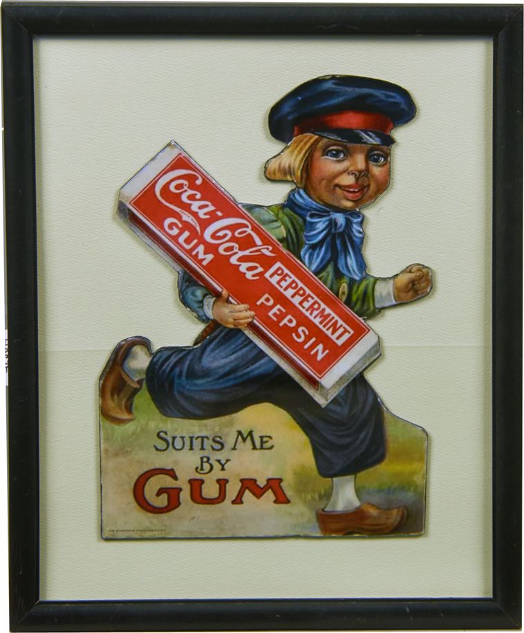 Coca Cola Pepsin Gum Dutch Boy Die-Cut Advertisement