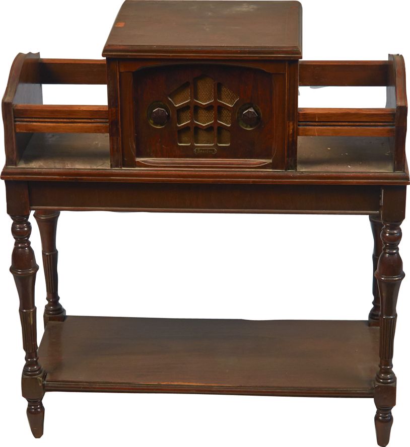 Sparton Art Deco Wood Wall Table Radio