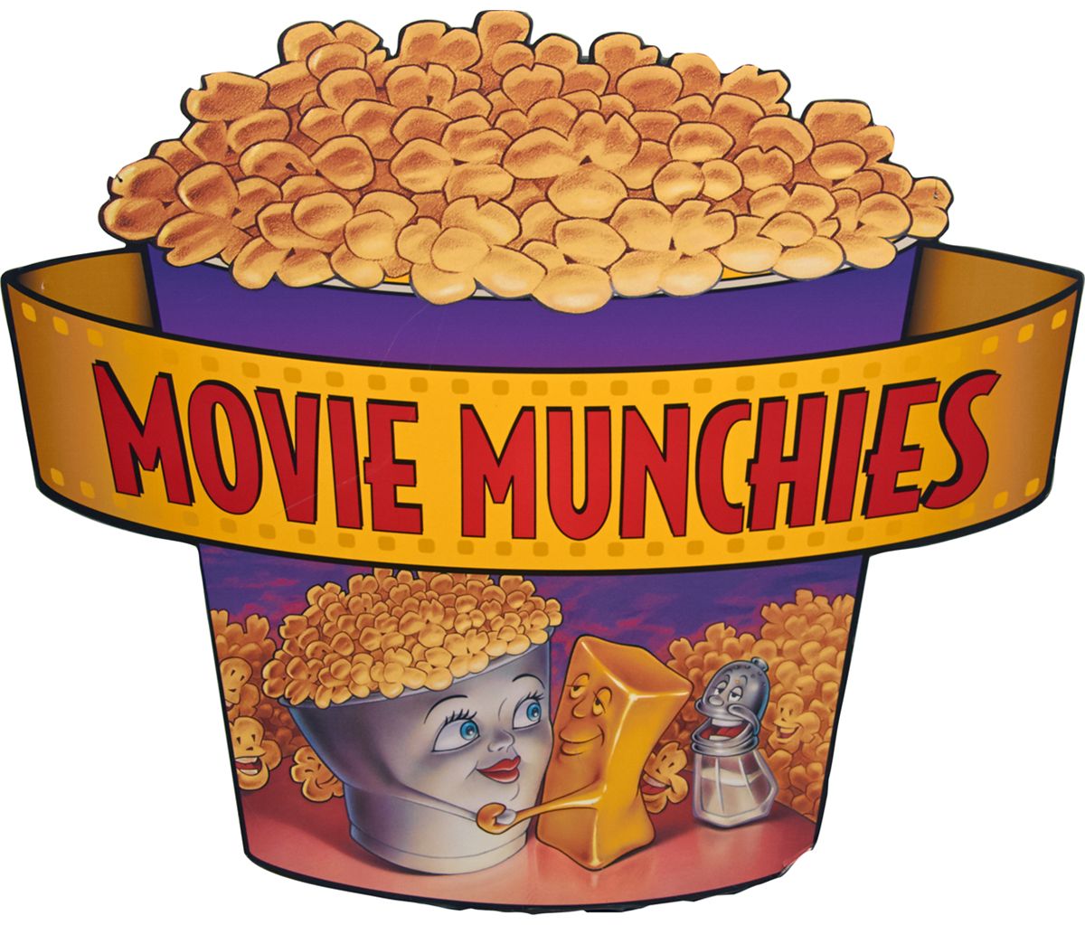 Movie Munchies Double-Sided Die-Cut Foamboard Sign