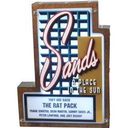 Custom Las Vegas Sands Hotel Rat Pack Light-Up Box Sign