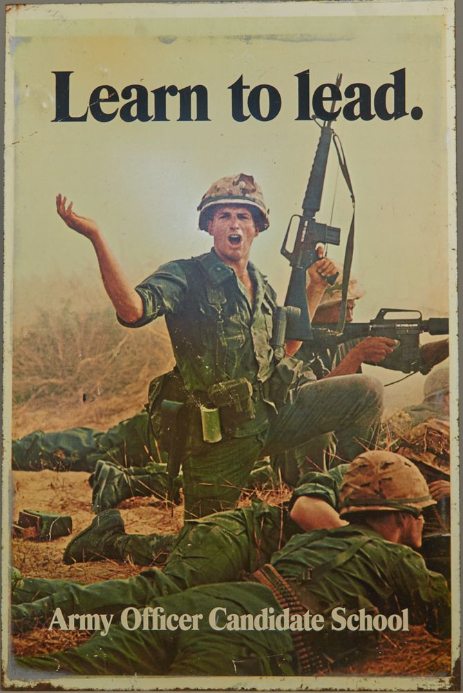 Army Officer Candidate School "Learn To Lead" Sign