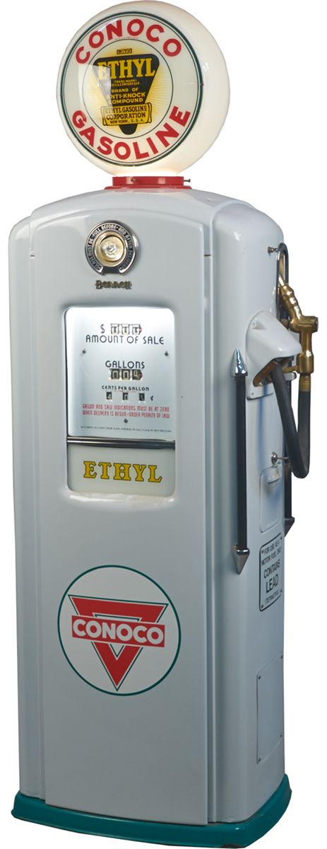 Restored Bennett Gas Pump w/ Original "Conoco"
