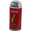 Drink Coca Cola Tall Metal Cylinder Trash Can