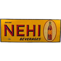 NEHI Beverages Embossed Tin Advertisement Sign
