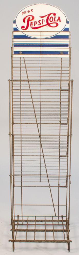 Pepsi Cola Metal Wire Store Display Floor Rack