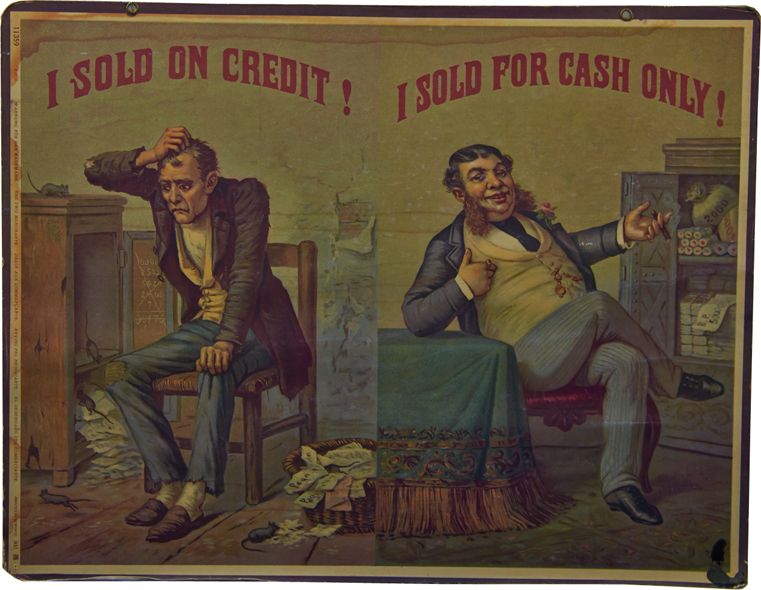 The Two Merchants Cardboard Sign