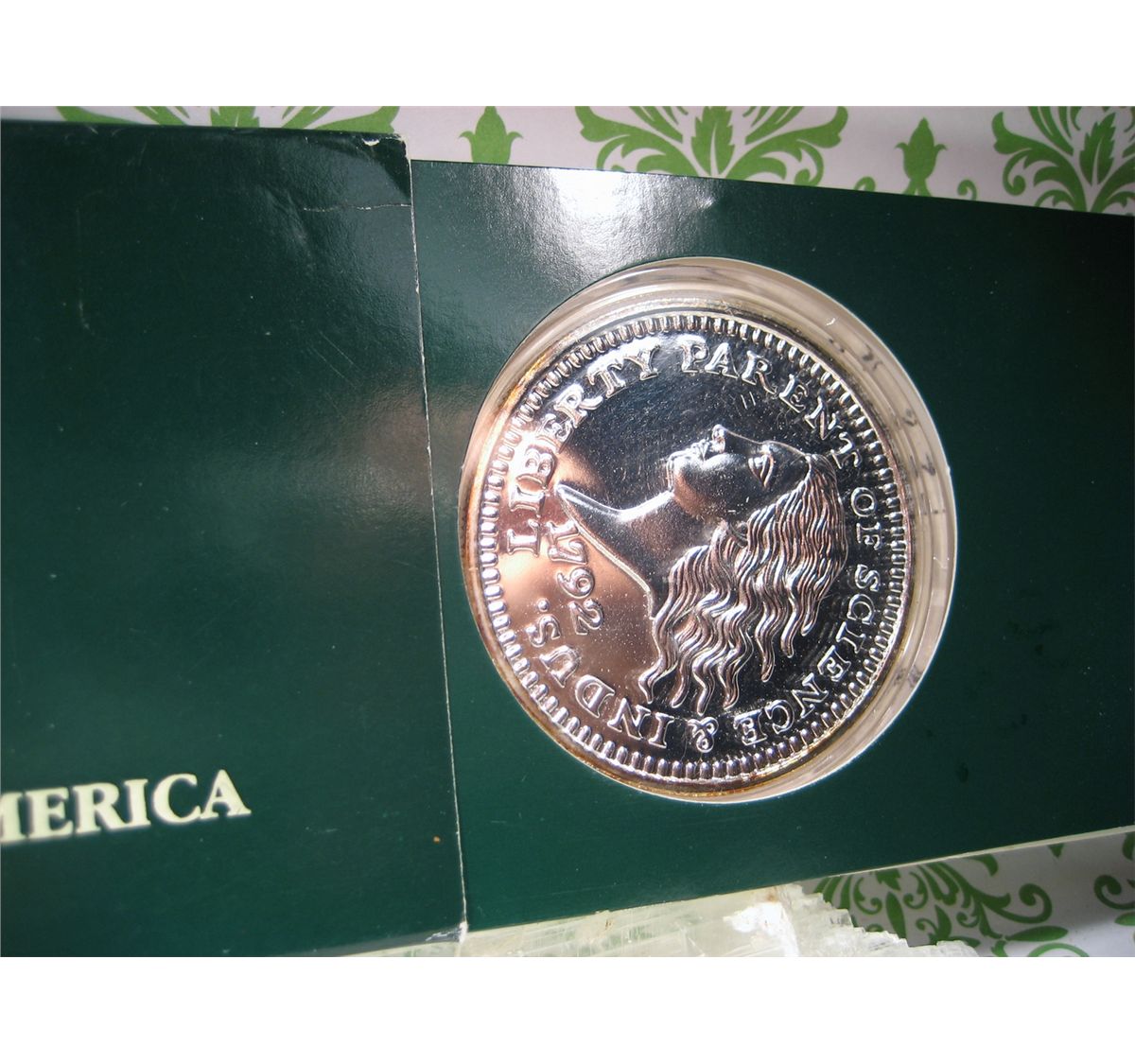 1792 Silver Disme from Historic Replica Coins of America 2'' ROUND 89.2 ...