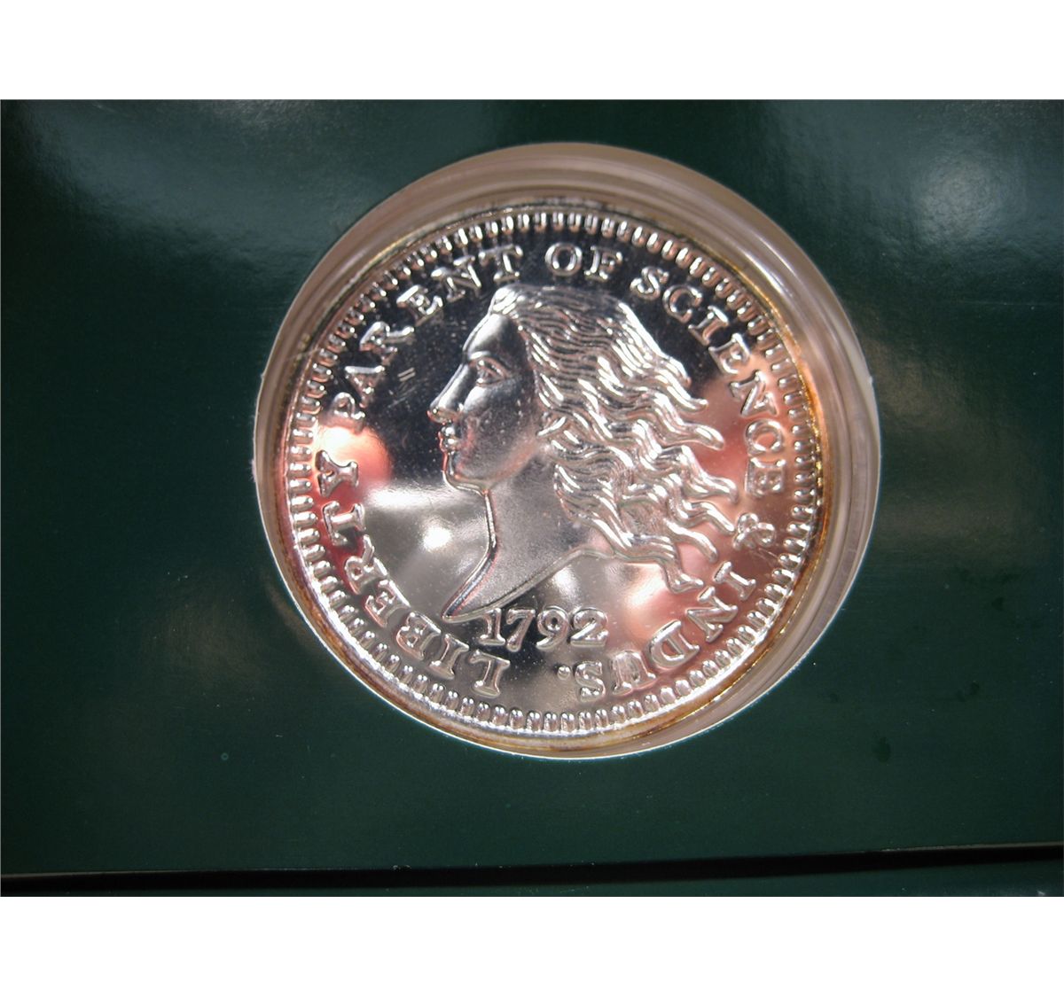 1792 Silver Disme from Historic Replica Coins of America 2'' ROUND 89.2 ...