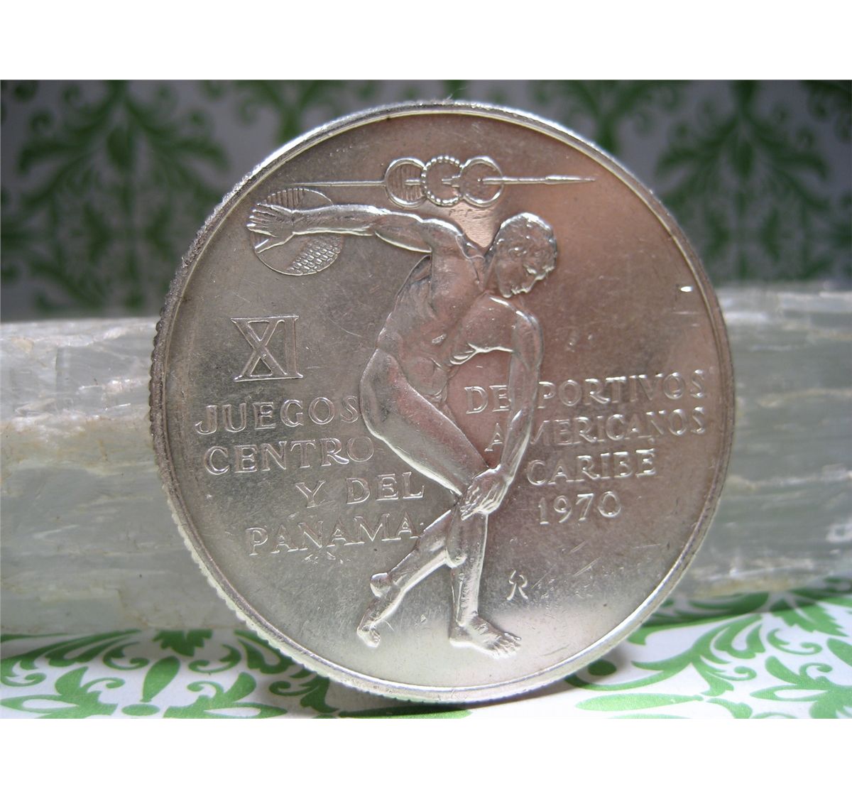 REPUBLICA DE PANAMA 1970 5 BALBOA .925 FINE SILVER COIN