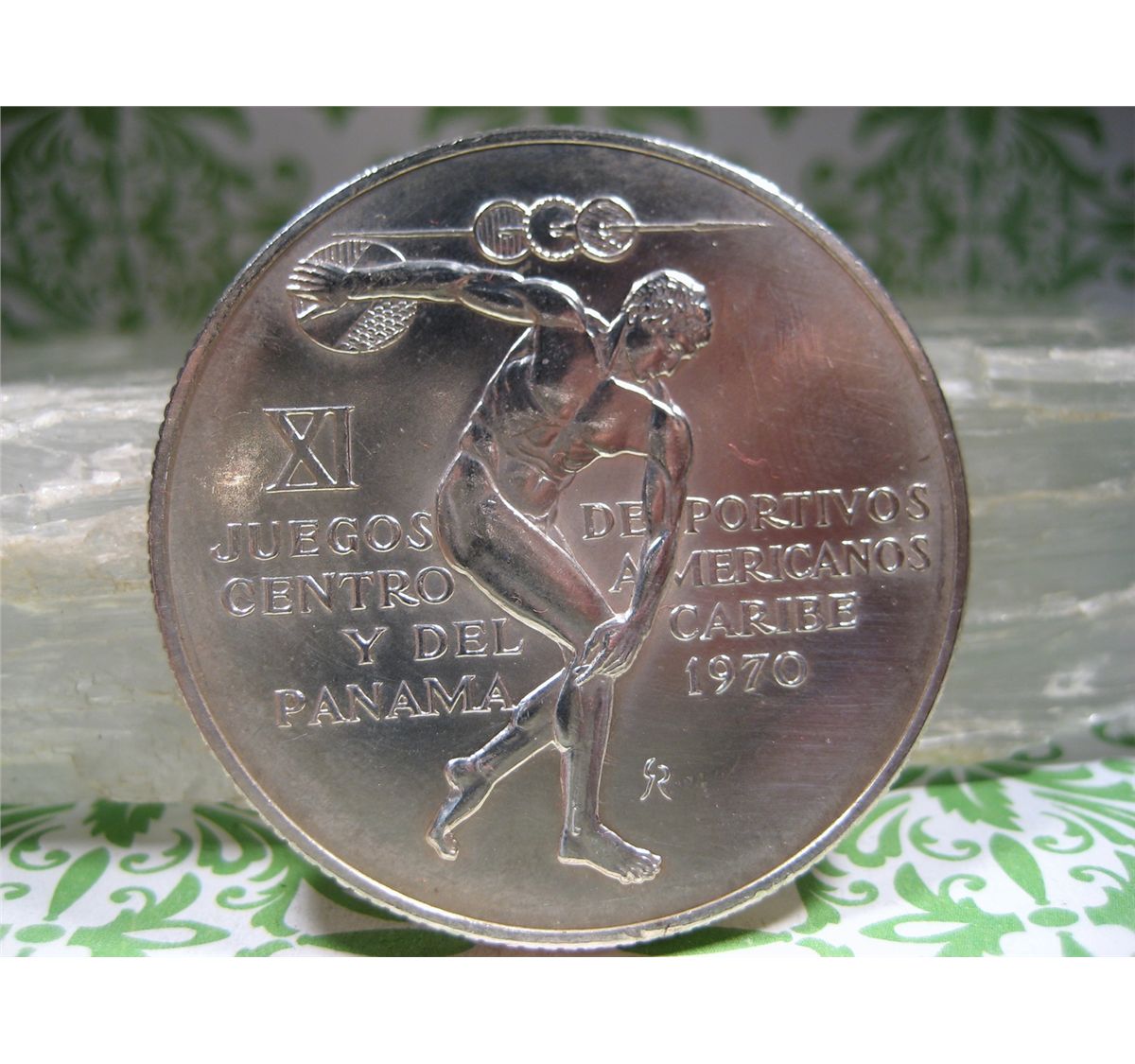 REPUBLICA DE PANAMA 1970 5 BALBOA .925 FINE SILVER COIN