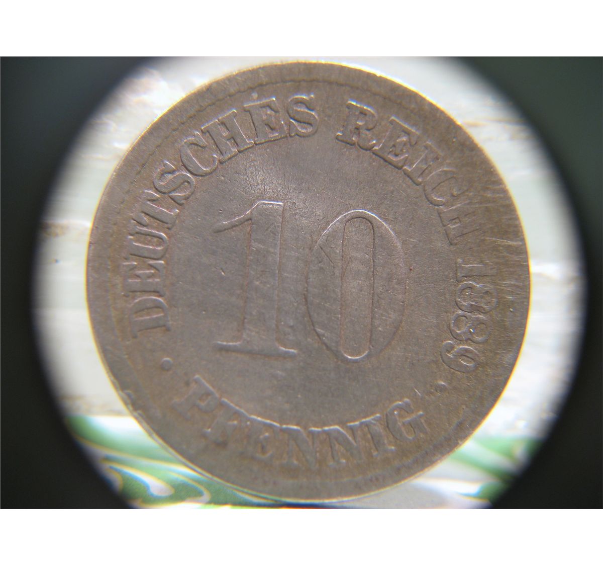 DEUTSCHES REICH 1889 10 PFENNIG COIN