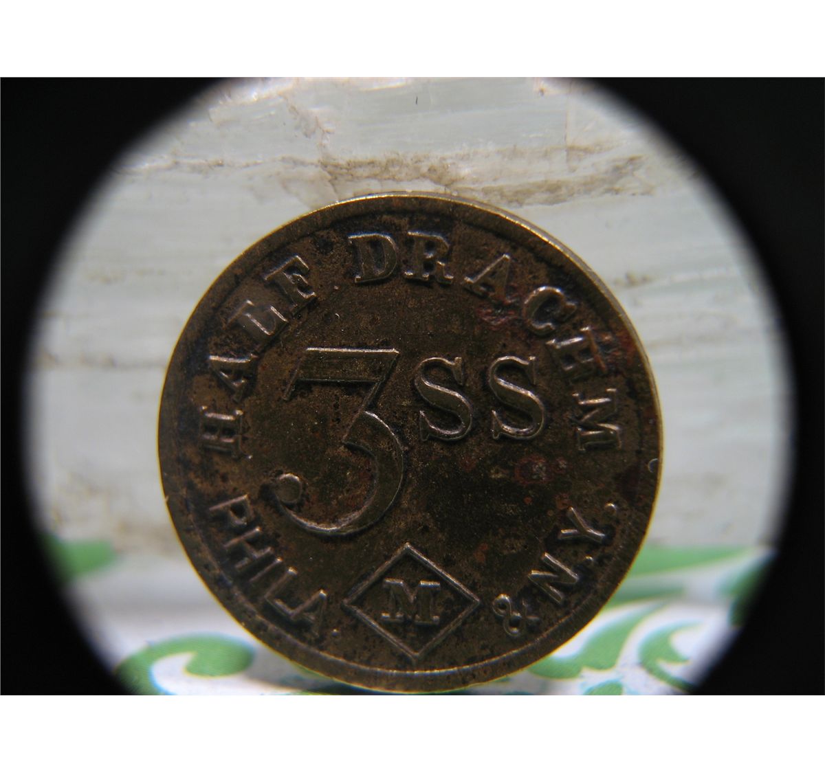 PHILADELPHIA & N.Y. TOKEN - TWO DRACHMS 3ii - Apothecary Weight -Nice - NCC
