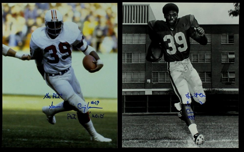 Lot of (2) Sam Cunningham Signed Patriots 8x10 Photos Inscribed "Go ...