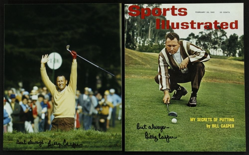 Lot of (2) Billy Casper Signed & Inscribed 8x10 Photos (PA LOA)