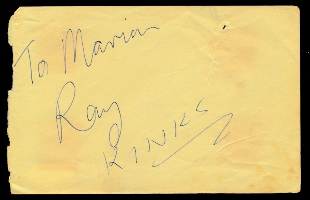 Ray Davies Signed 4x6 Vintage Cut Inscribed "Kinks" (JSA COA)