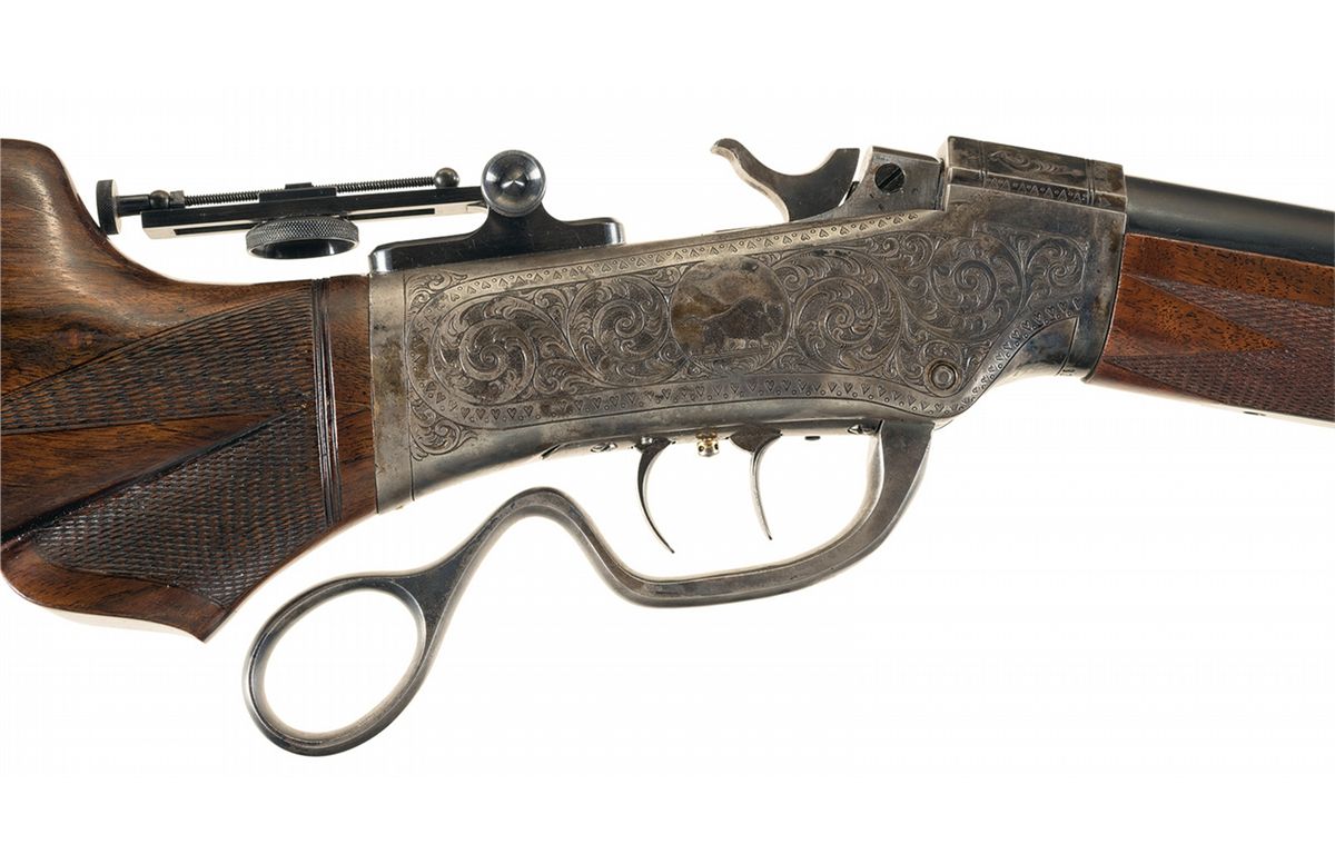 Engraved Marlin Ballard Schuetzen Single Shot Rifle with Custom ...