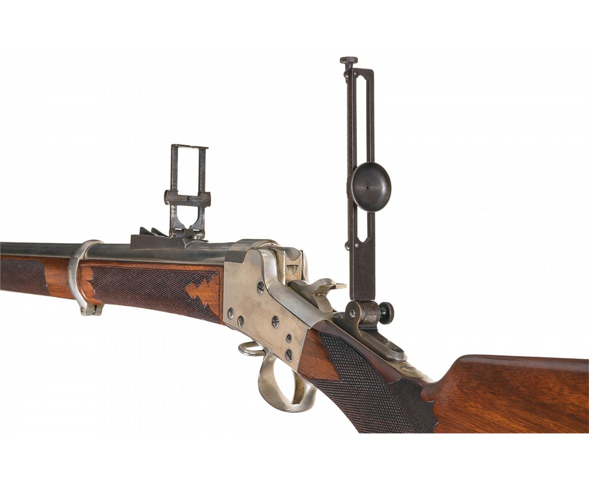 Exceptional Very Rare Special Order Deluxe Long Range Remington Hepburn ...