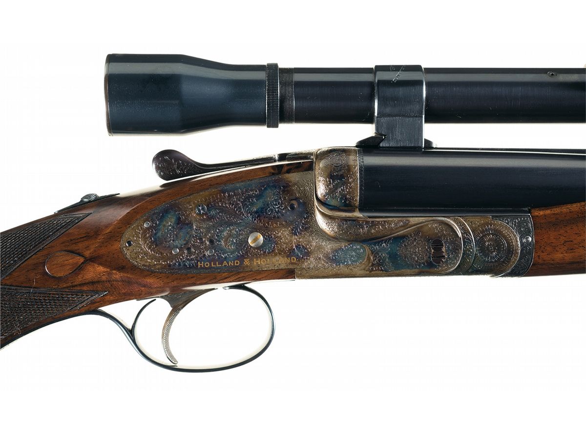Extraordinary Cased Holland & Holland Engraved Royal Double Barreled ...