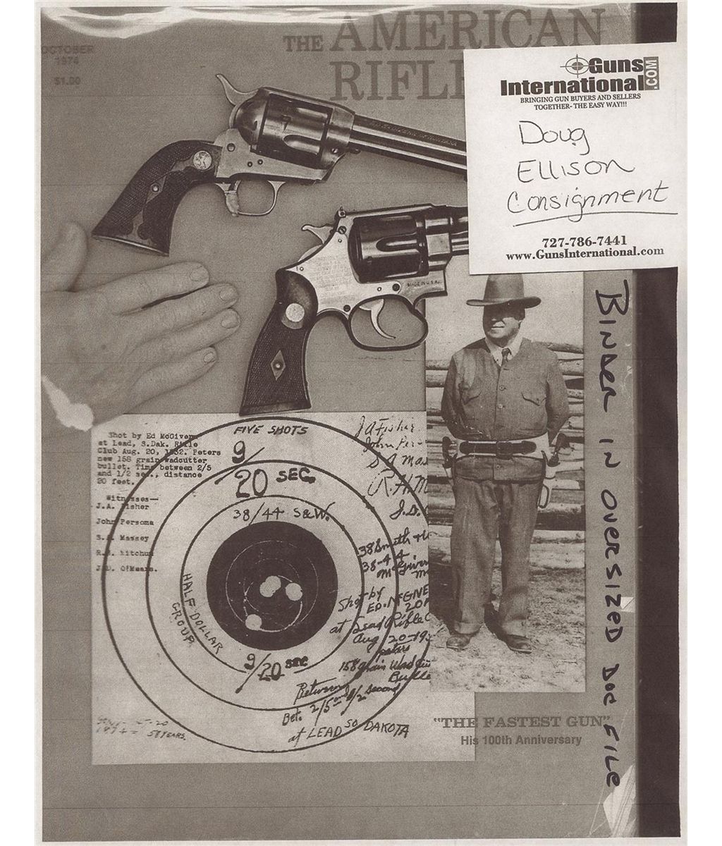 Historic Ed McGivern Pre-War Colt Single Action Army 357 Magnum ...