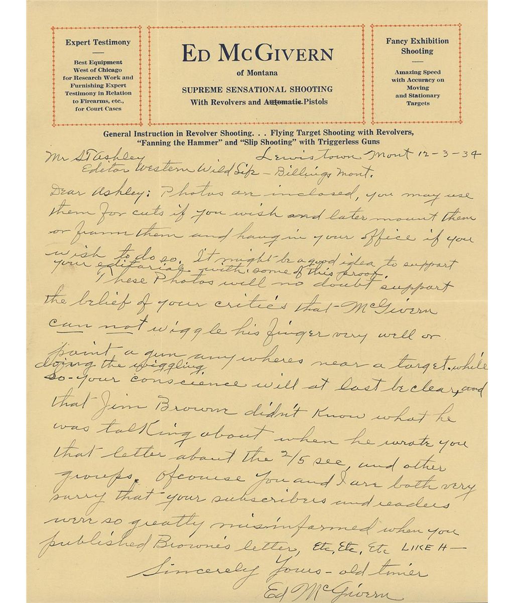 Historic Ed McGivern Pre-War Colt Single Action Army 357 Magnum ...