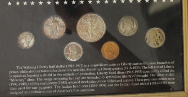Framed Obsolete Coins of Yesteryear Set